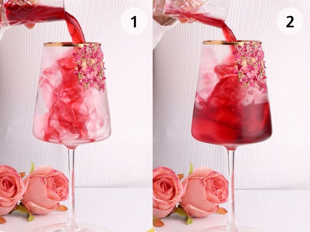 Hibiscus Mocktail Recipe With Rose - The Mindful Mocktail
