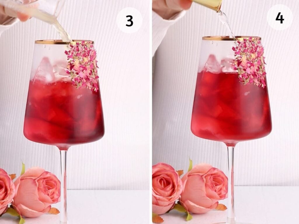 Hibiscus Mocktail Recipe With Rose - The Mindful Mocktail