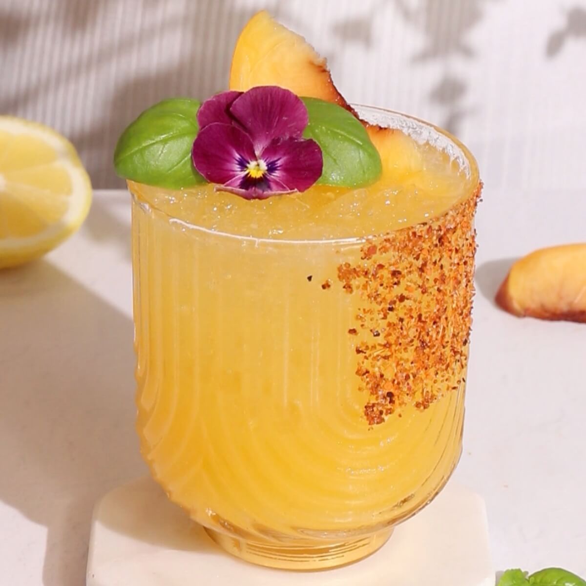 Peach Mocktail - The Mindful Mocktail