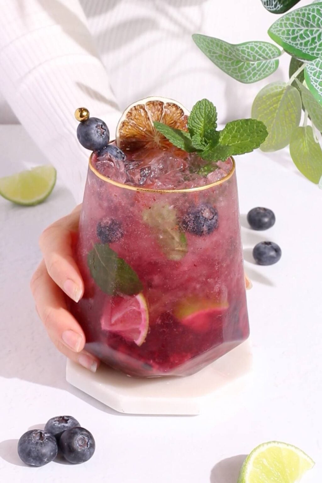 Blueberry Mocktail Recipe - The Mindful Mocktail