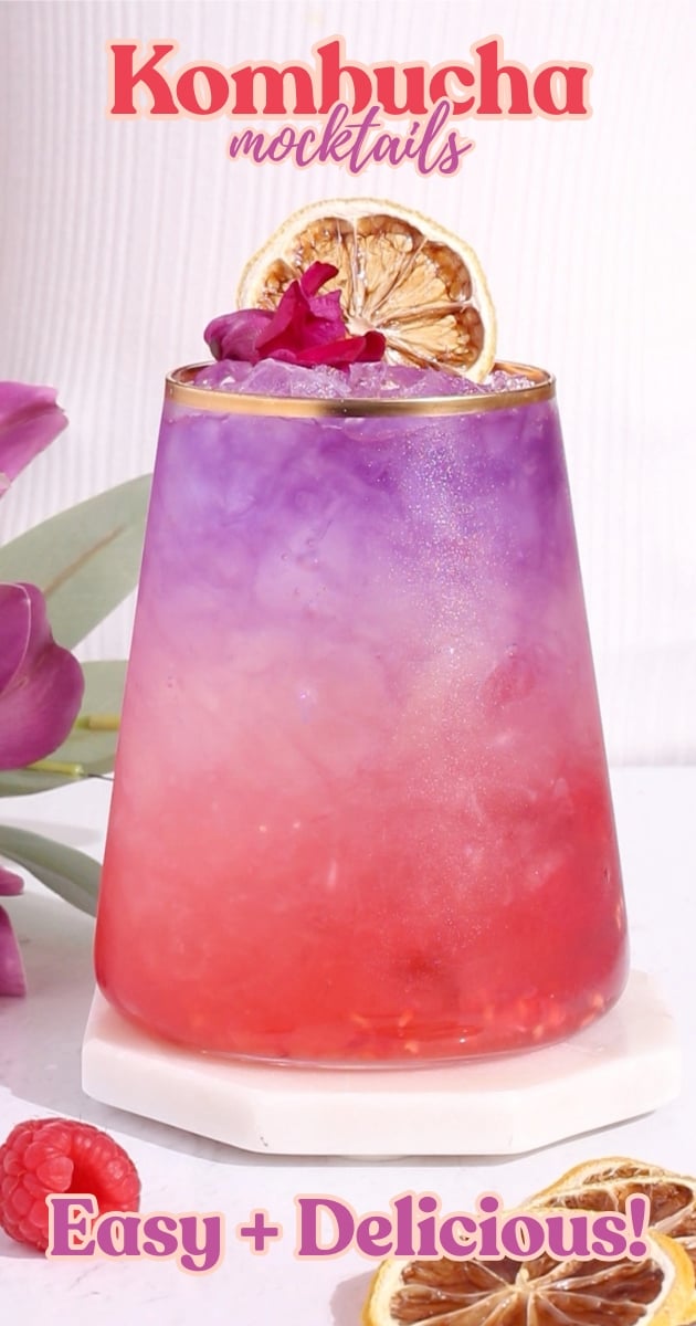 Kombucha Mocktails With Raspberry and Lemon - The Mindful Mocktail